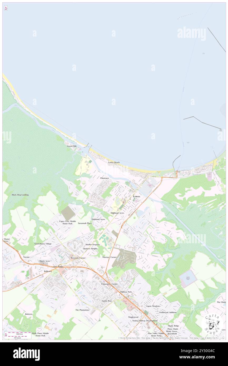 Map of lewes hi-res stock photography and images - Alamy