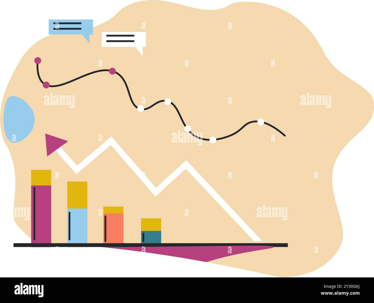 Graphs dashboard infographic data Cut Out Stock Images & Pictures - Alamy