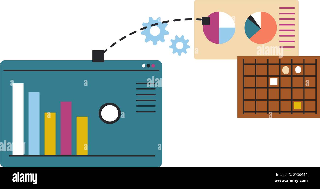 Business Data Analytics Vector Illustration Stock Vector Image & Art ...