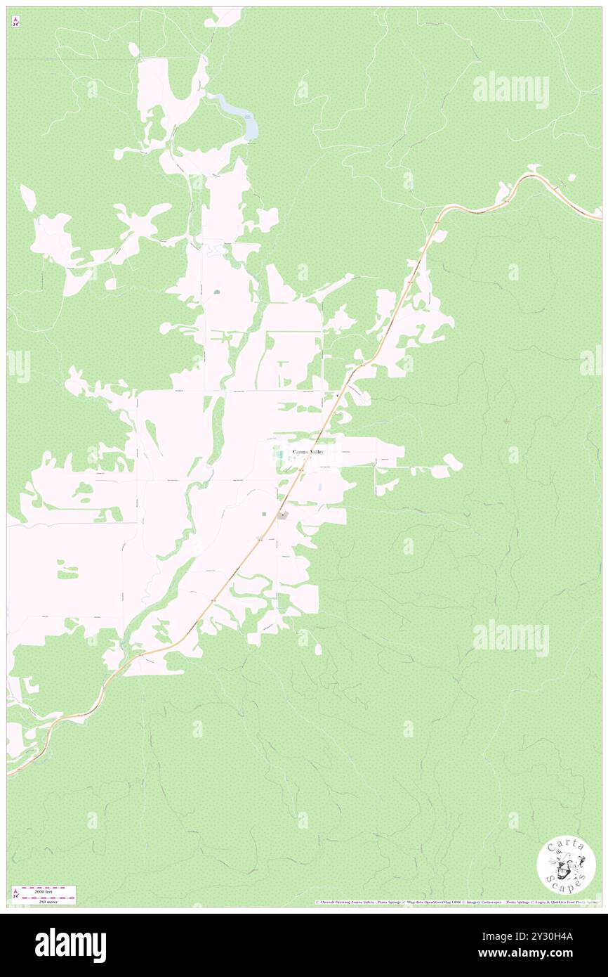 Map of camas valley oregon Cut Out Stock Images & Pictures - Alamy