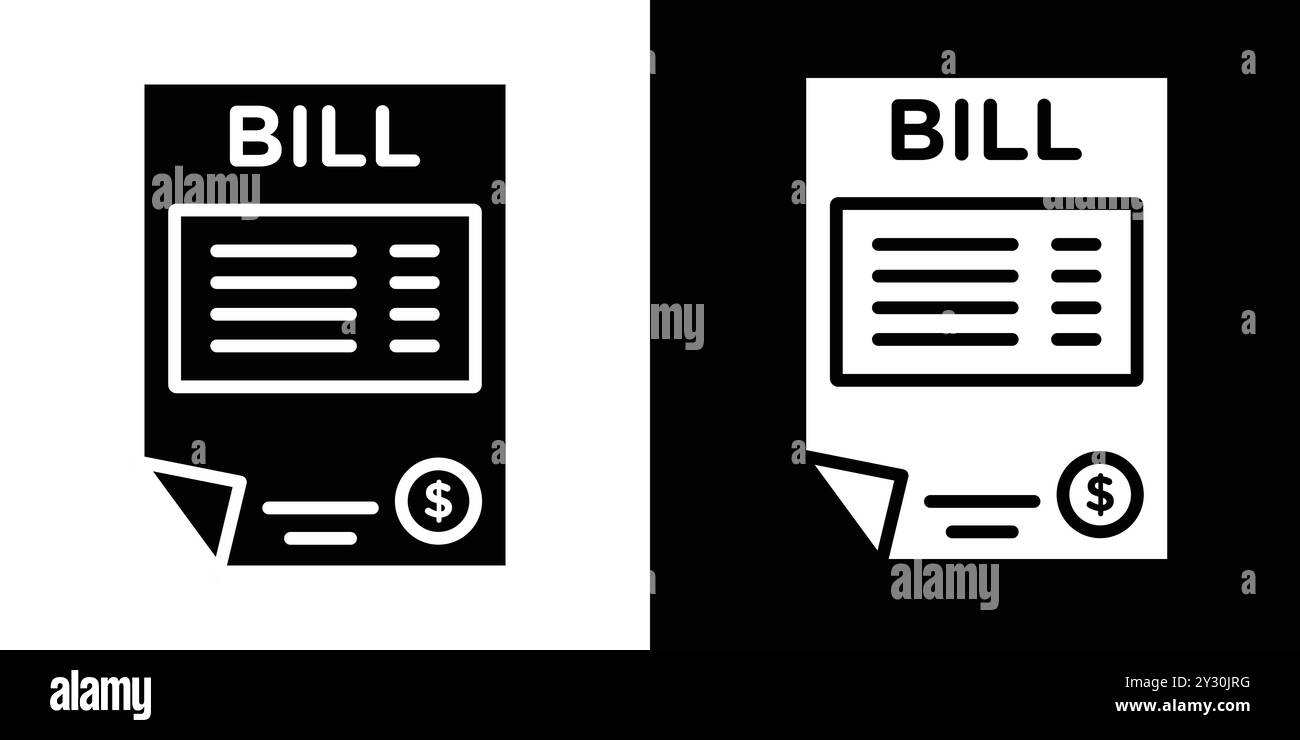 bills icon vector logo set collection or bundle pack group Stock Vector ...