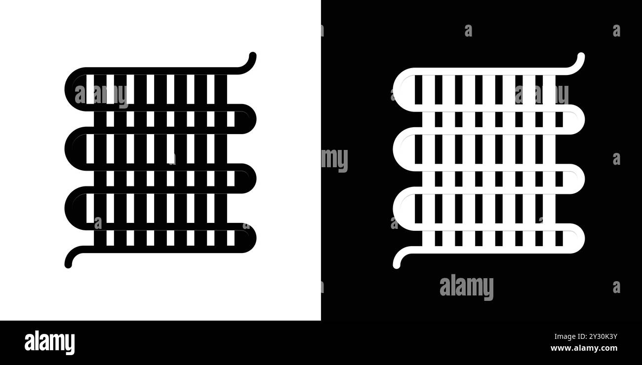 Condenser coil icon vector logo set collection or bundle pack group ...