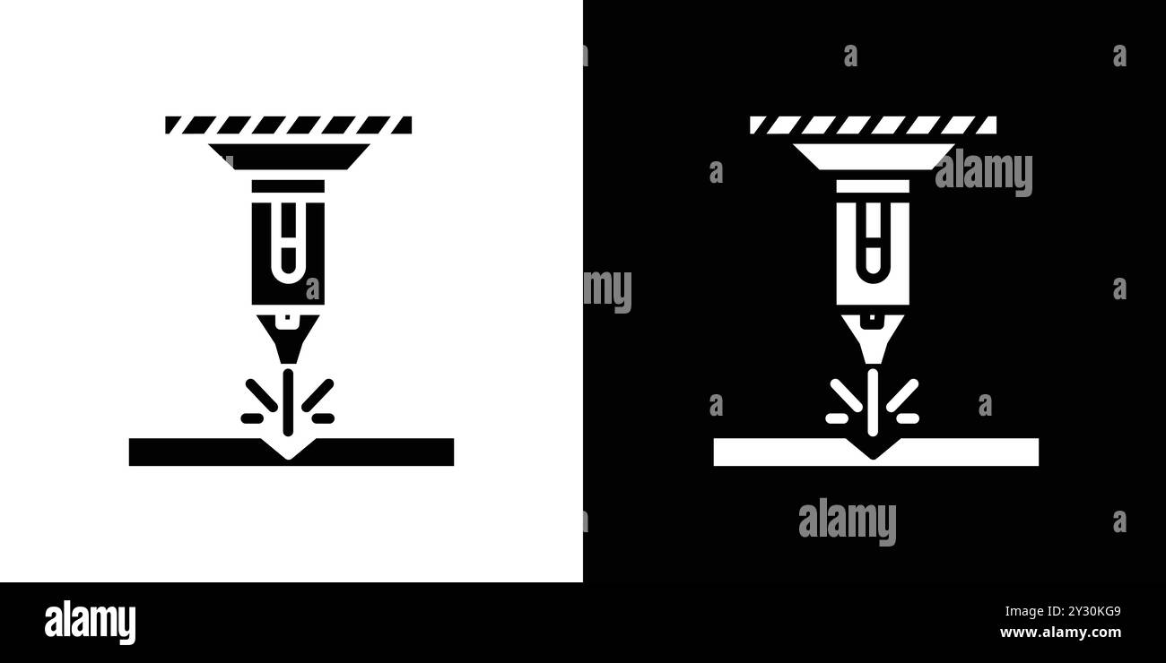 Laser machine icon vector logo set collection or bundle pack group Stock Vector Image & Art - Alamy