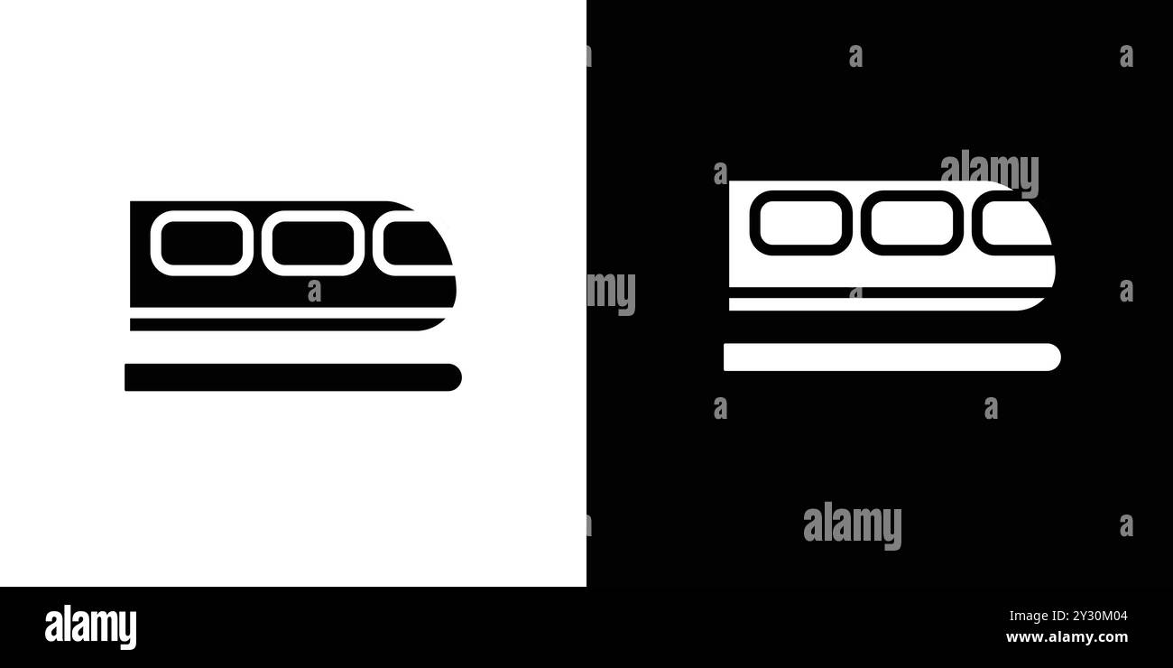 Monorail icon vector logo set collection or bundle pack group Stock ...