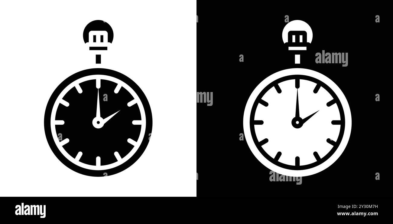 Pocket watch icon vector logo set collection or bundle pack group Stock ...