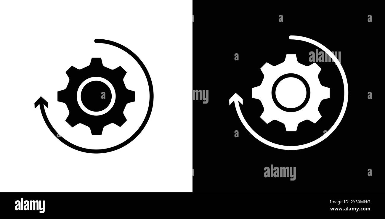 Recovery gear icon vector logo set collection or bundle pack group ...