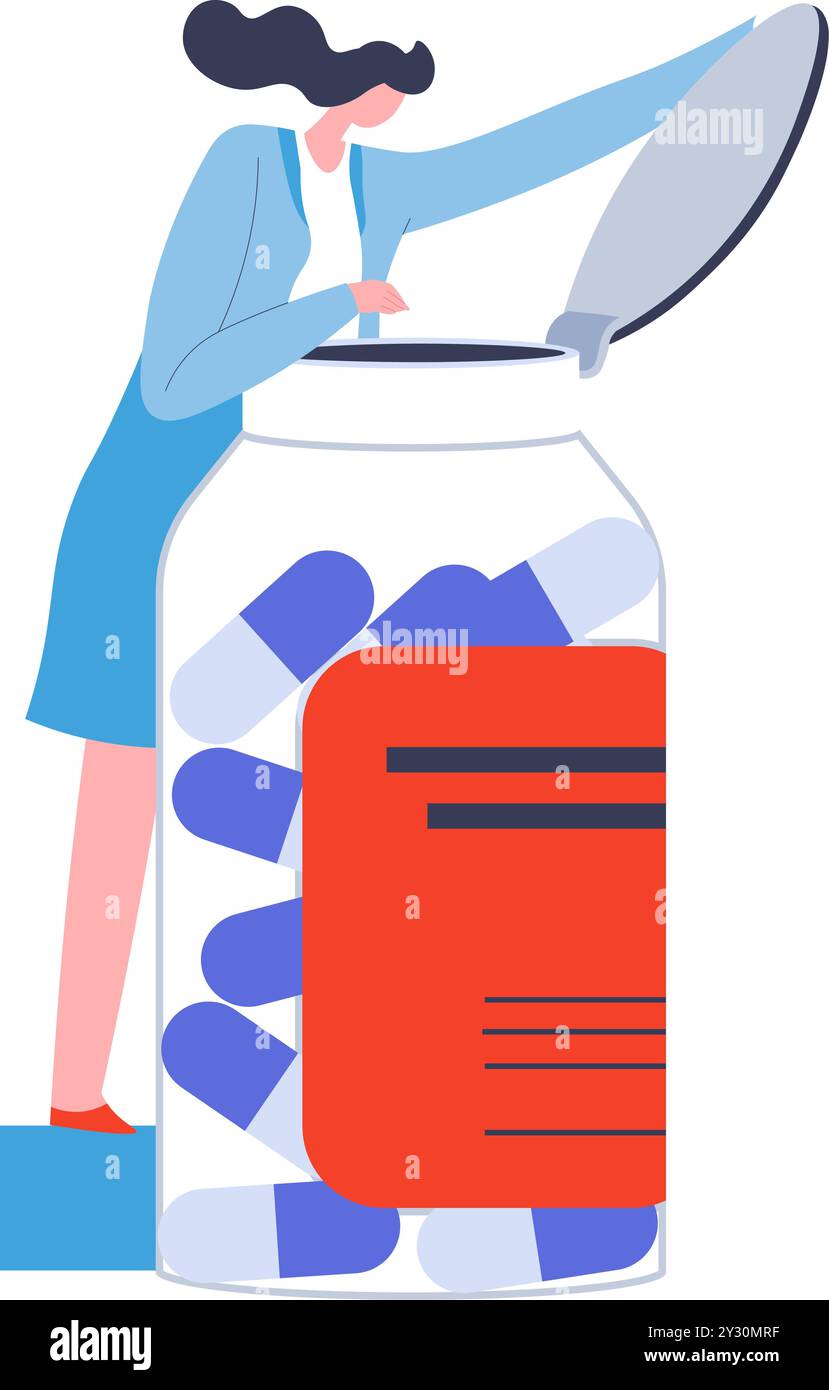 Woman vitamins pills Cut Out Stock Images & Pictures - Alamy