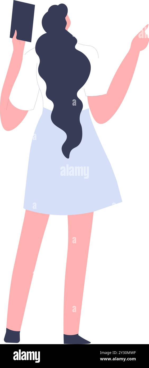 Cartoon book character pointing Stock Vector Images - Alamy