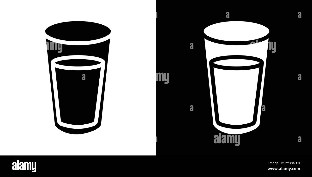 Water glass icon vector logo set collection or bundle pack group Stock ...