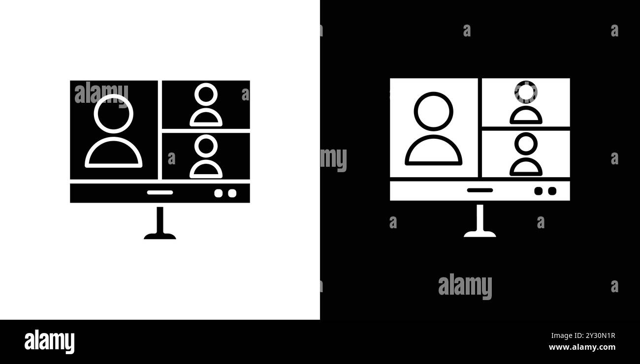 Webinar icon vector logo set collection or bundle pack group Stock ...