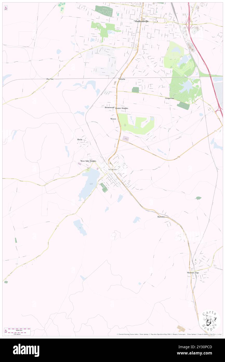 Earlington kentucky map Cut Out Stock Images & Pictures - Alamy