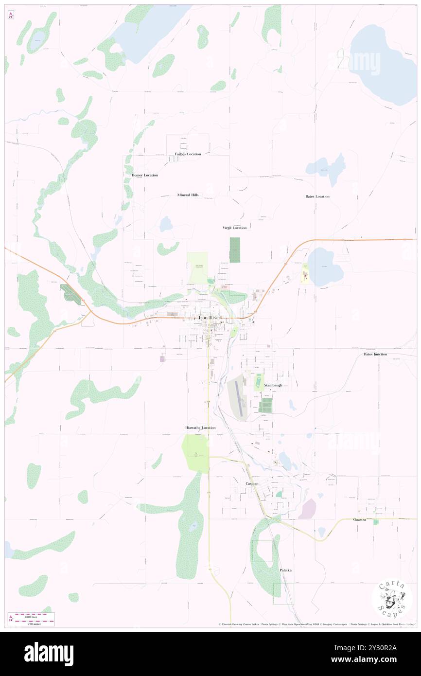 Map of iron river hi-res stock photography and images - Alamy
