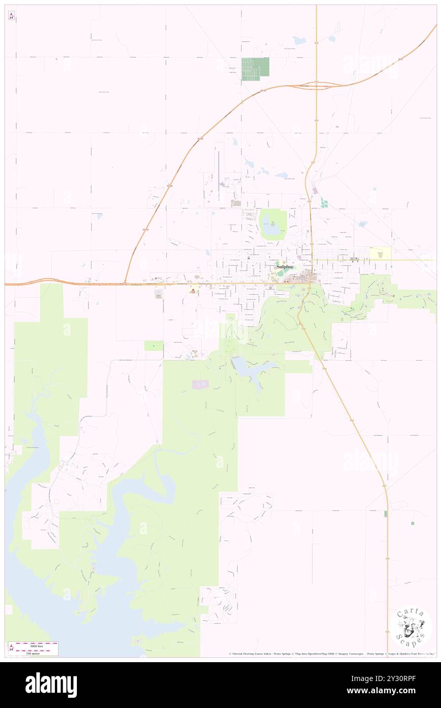 Sulphur oklahoma map Cut Out Stock Images & Pictures - Alamy