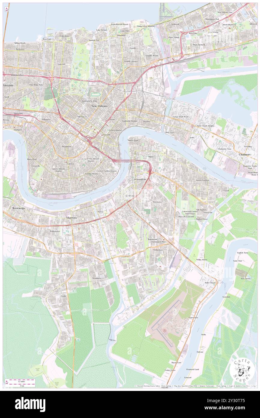 Gretna louisiana map Cut Out Stock Images & Pictures - Alamy