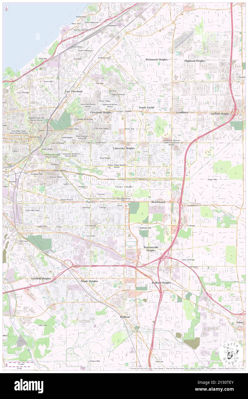 Map of shaker heights hi-res stock photography and images - Alamy