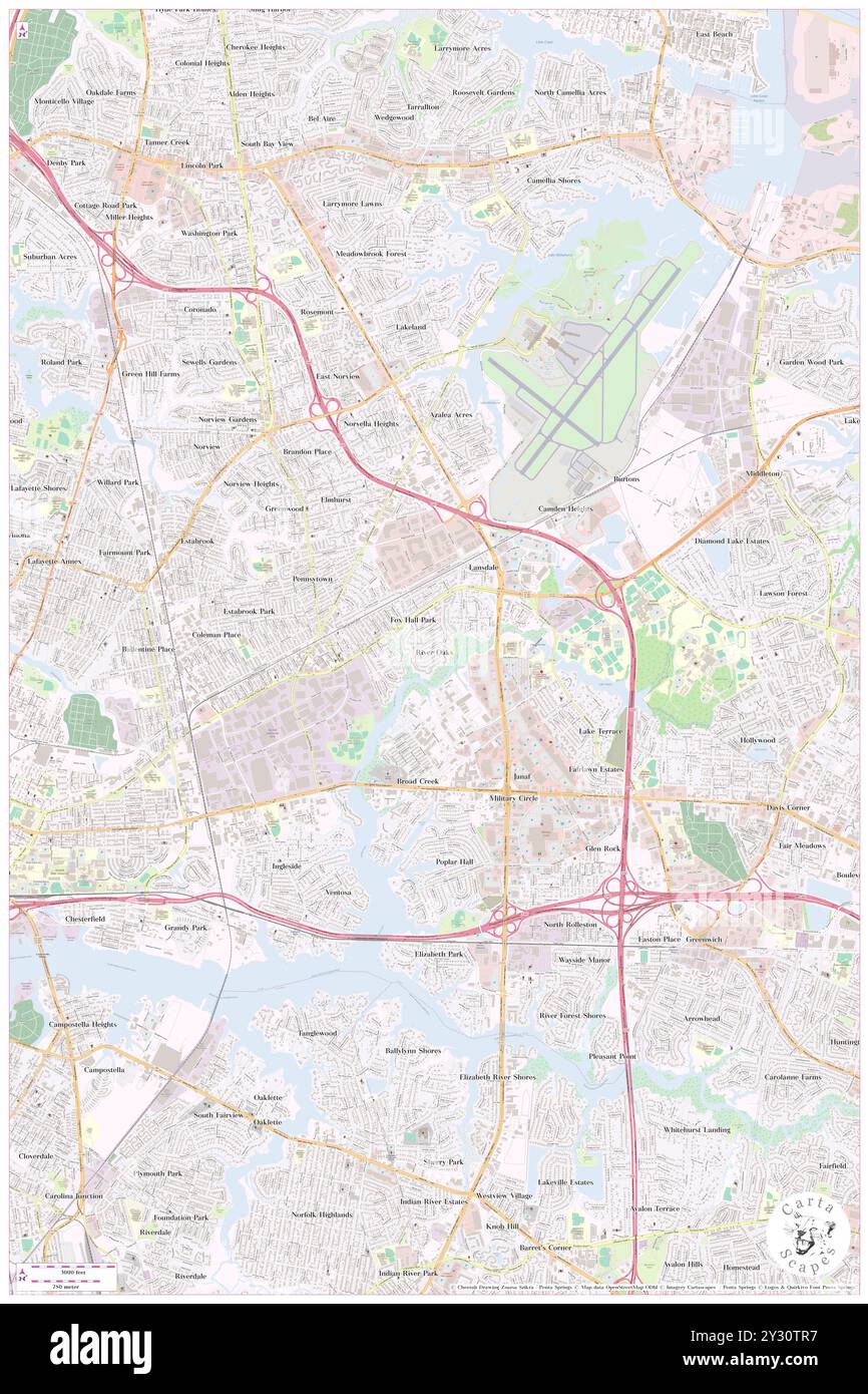 Norfolk river map Cut Out Stock Images & Pictures - Alamy
