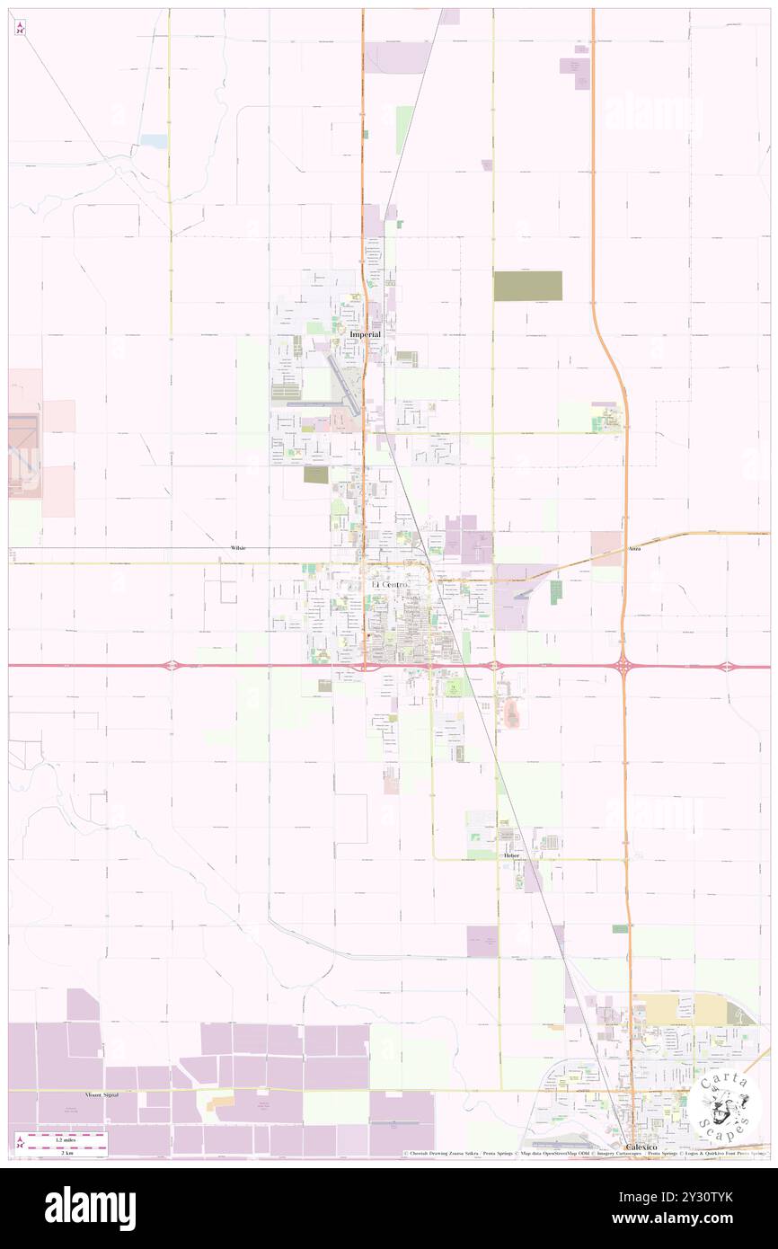 Map of el centro california Cut Out Stock Images & Pictures - Alamy