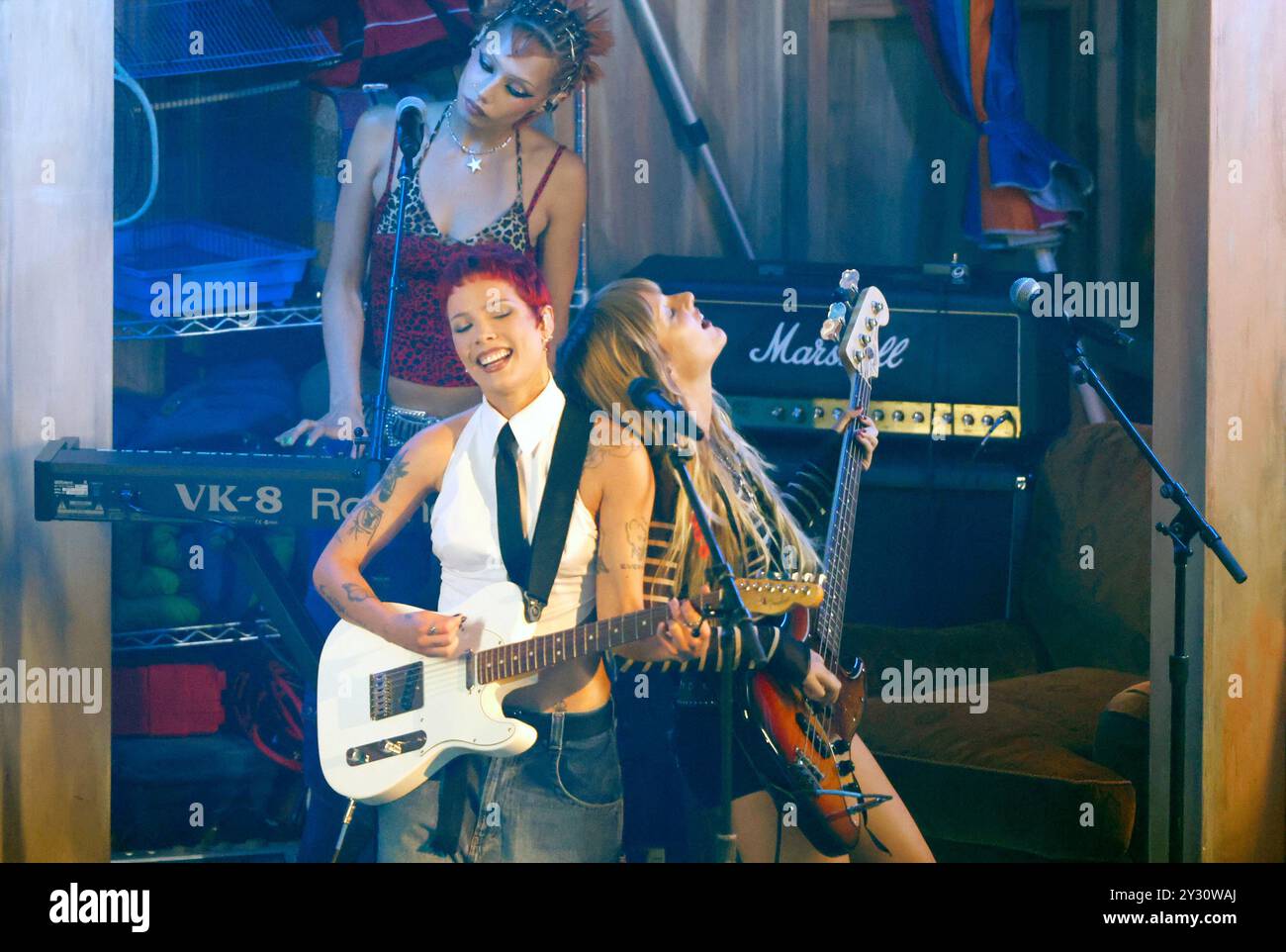 Elmont, United States. 11th Sep, 2024. Halsey performs on stage at the ...