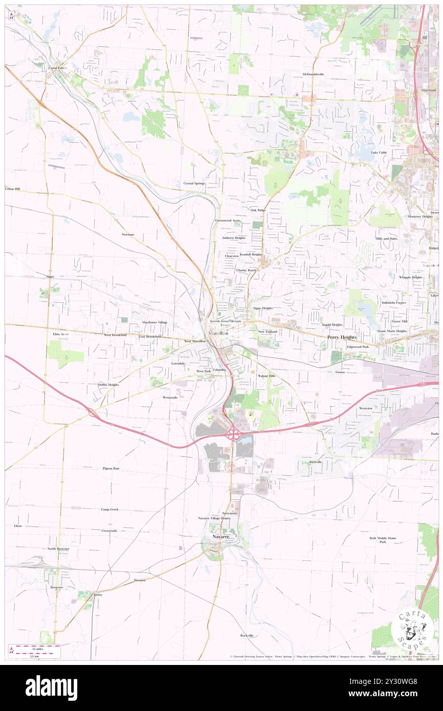 Map of massillon ohio Cut Out Stock Images & Pictures - Alamy