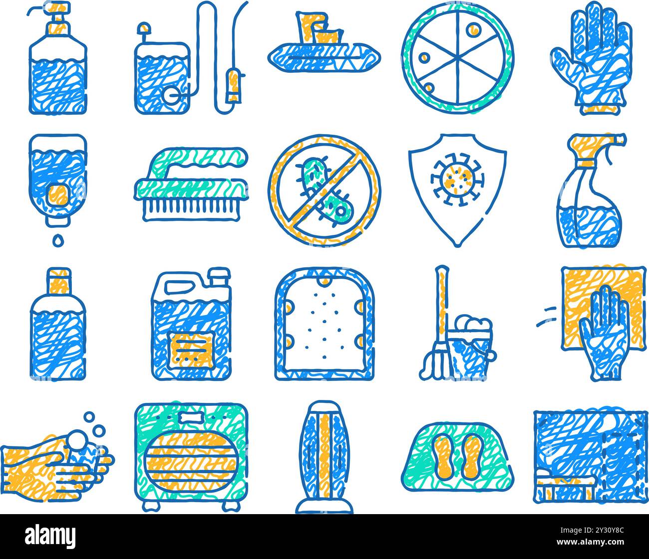 sanitation accessories icon hand drawn Stock Vector Image & Art - Alamy