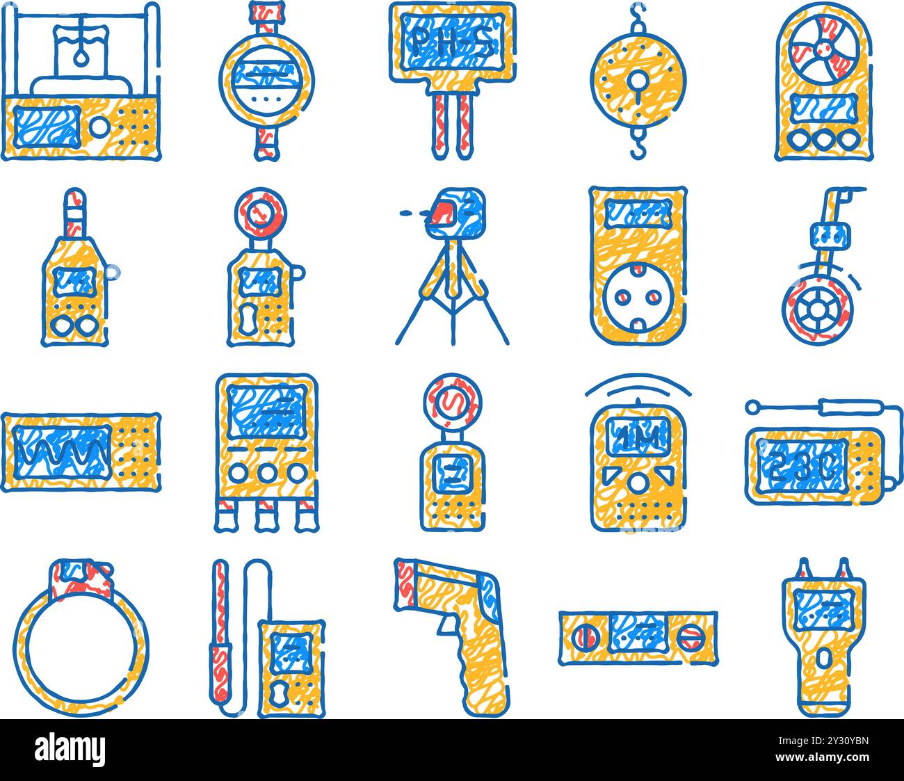 measuring equipment icon hand drawn Stock Vector Image & Art - Alamy