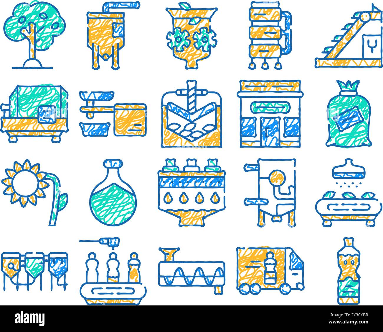 oil production plant icon hand drawn Stock Vector Image & Art - Alamy