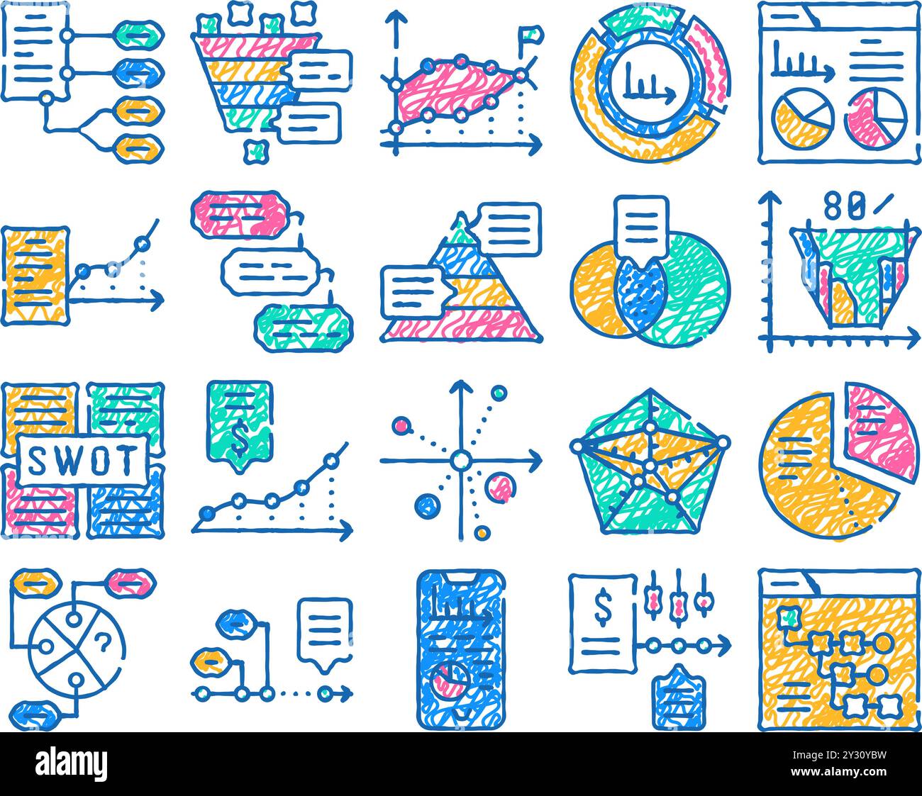 data analysis diagram icon hand drawn Stock Vector Image & Art - Alamy