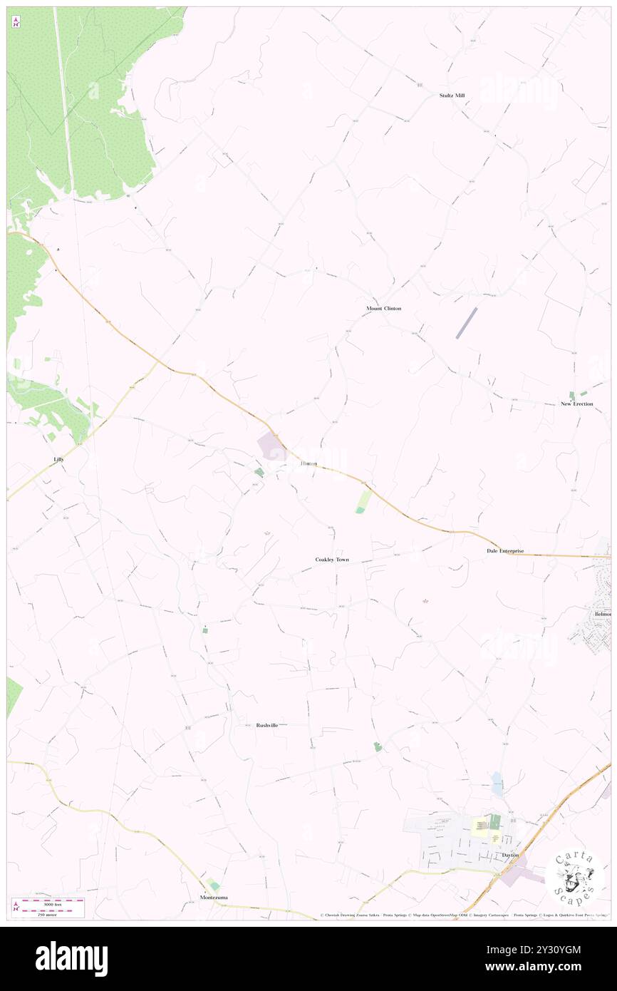 Map of hinton virginia Cut Out Stock Images & Pictures - Alamy