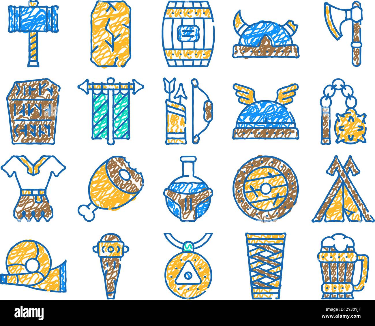 Ancient hammer sketch hi-res stock photography and images - Alamy