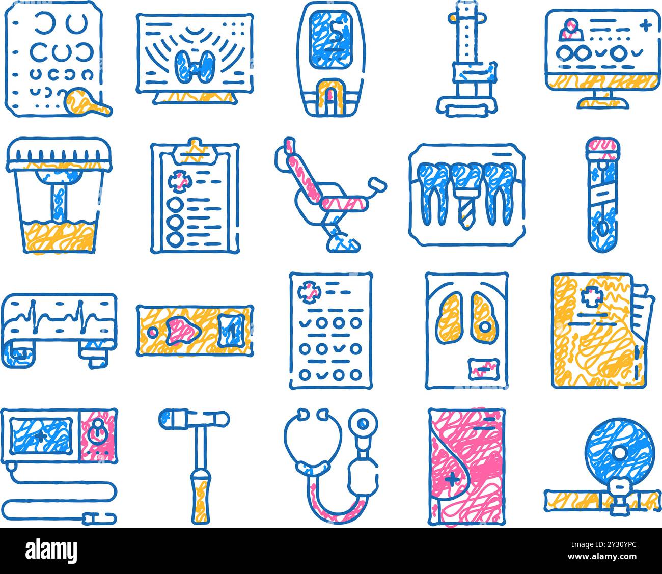 medical checkup health icon hand drawn Stock Vector Image & Art - Alamy