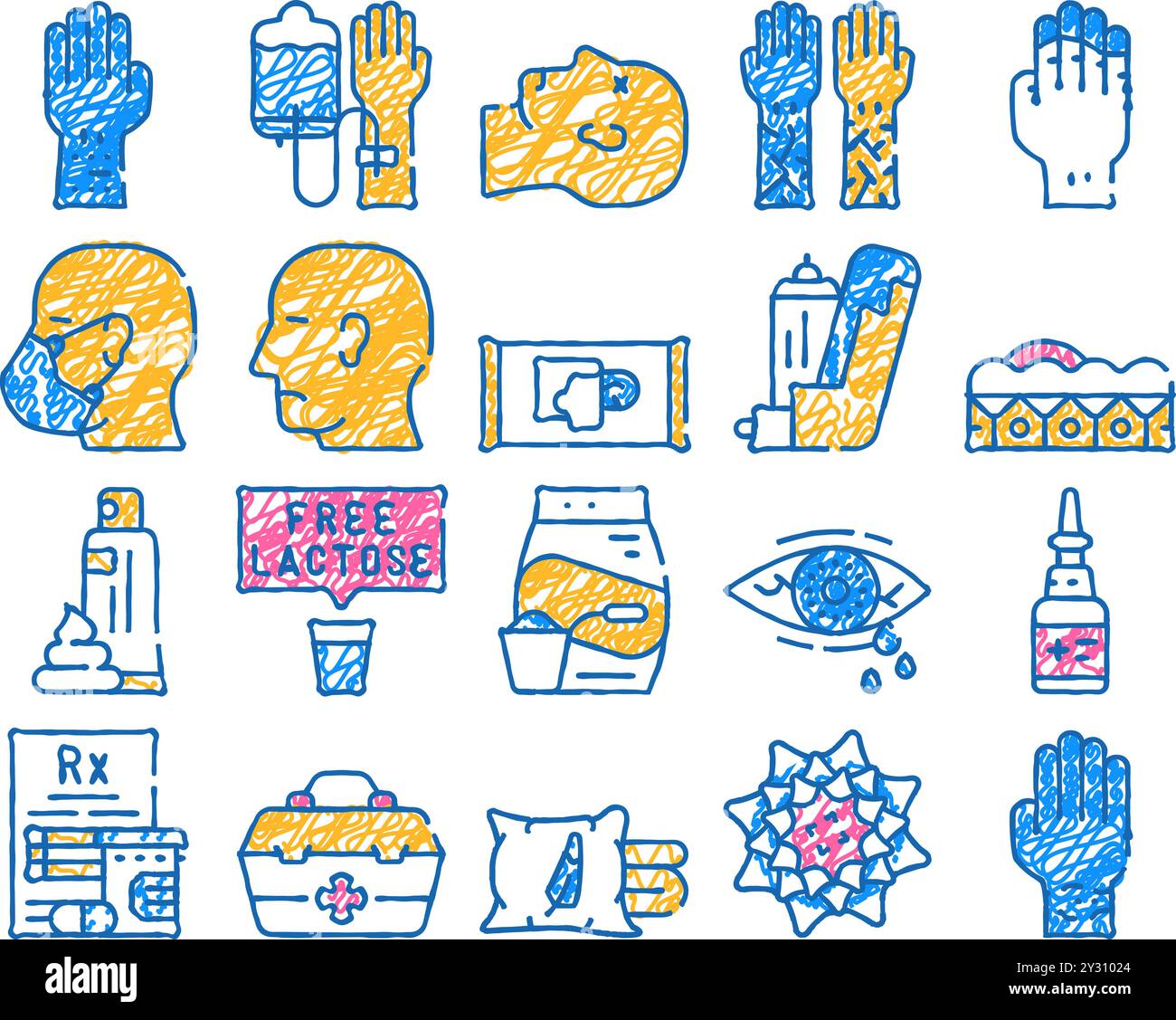 allergy health problem icon hand drawn Stock Vector Image & Art - Alamy