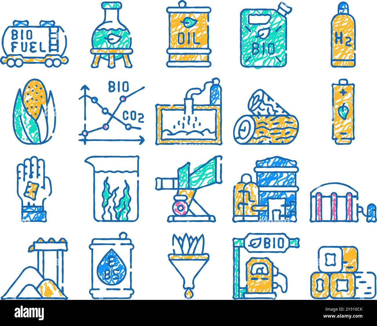 biofuel green energy icon hand drawn Stock Vector Image & Art - Alamy