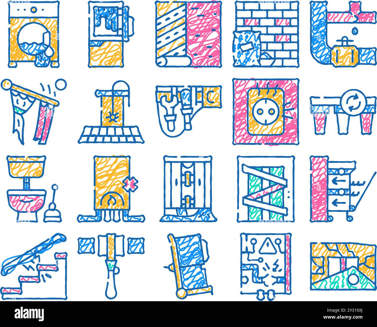 Electrical appliances home network Cut Out Stock Images & Pictures - Alamy