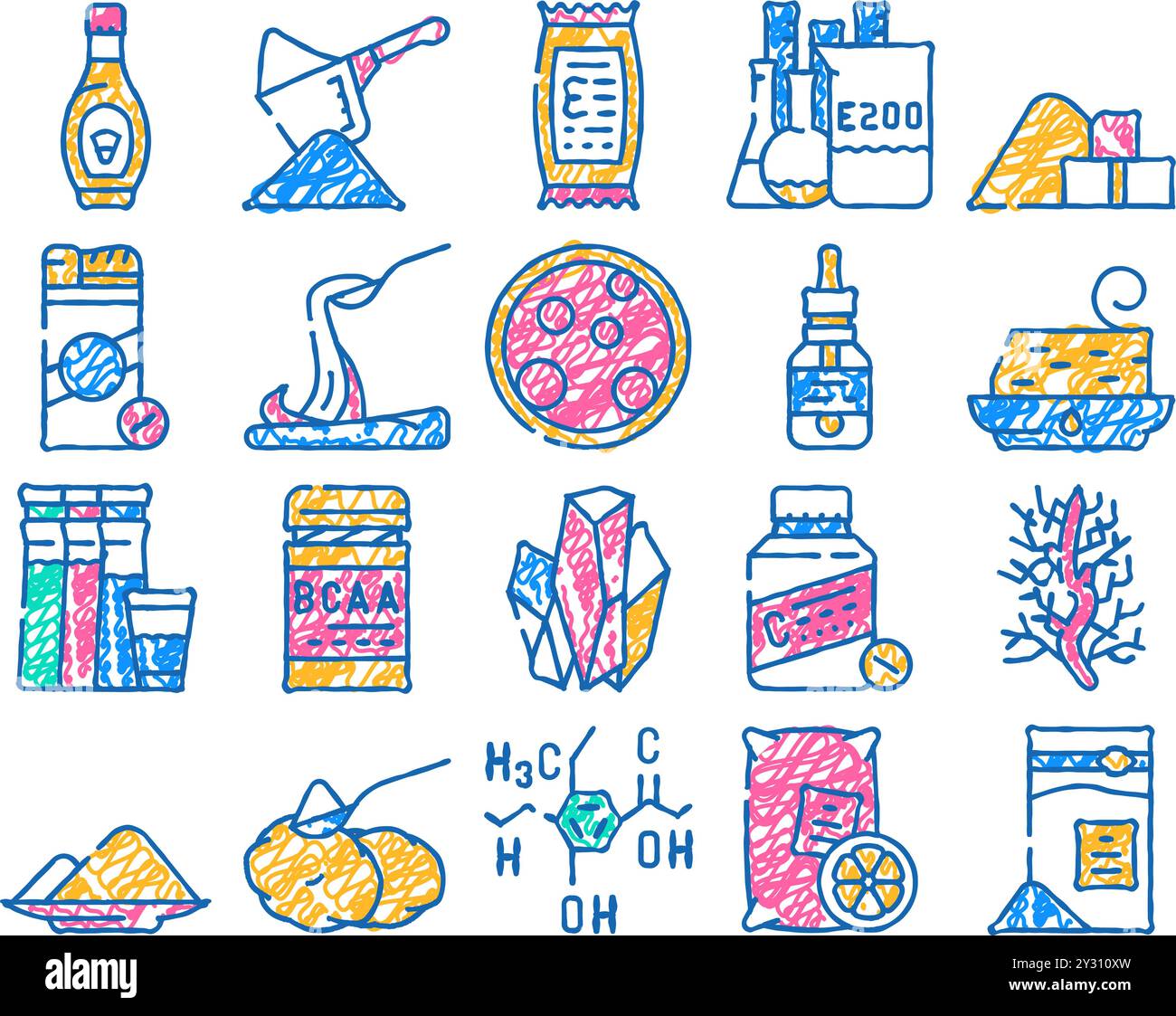 food additives formula icon hand drawn Stock Vector Image & Art - Alamy