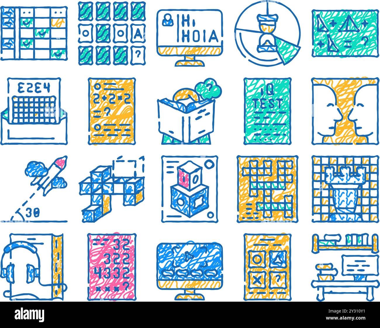 self study lessons icon hand drawn Stock Vector Image & Art - Alamy