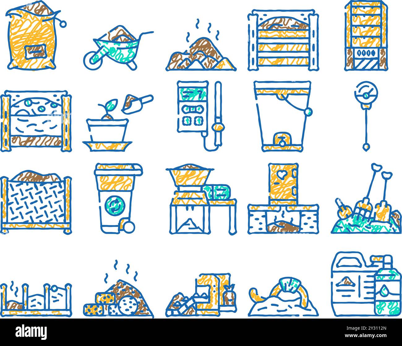 Compost concept composting symbol Cut Out Stock Images & Pictures - Alamy