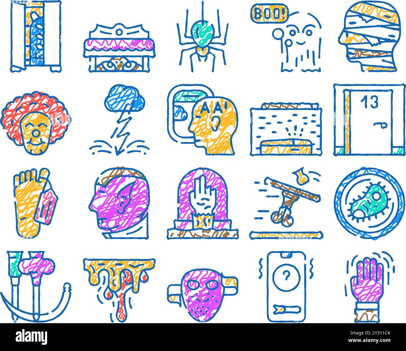 Phobia of needles Stock Vector Images - Alamy