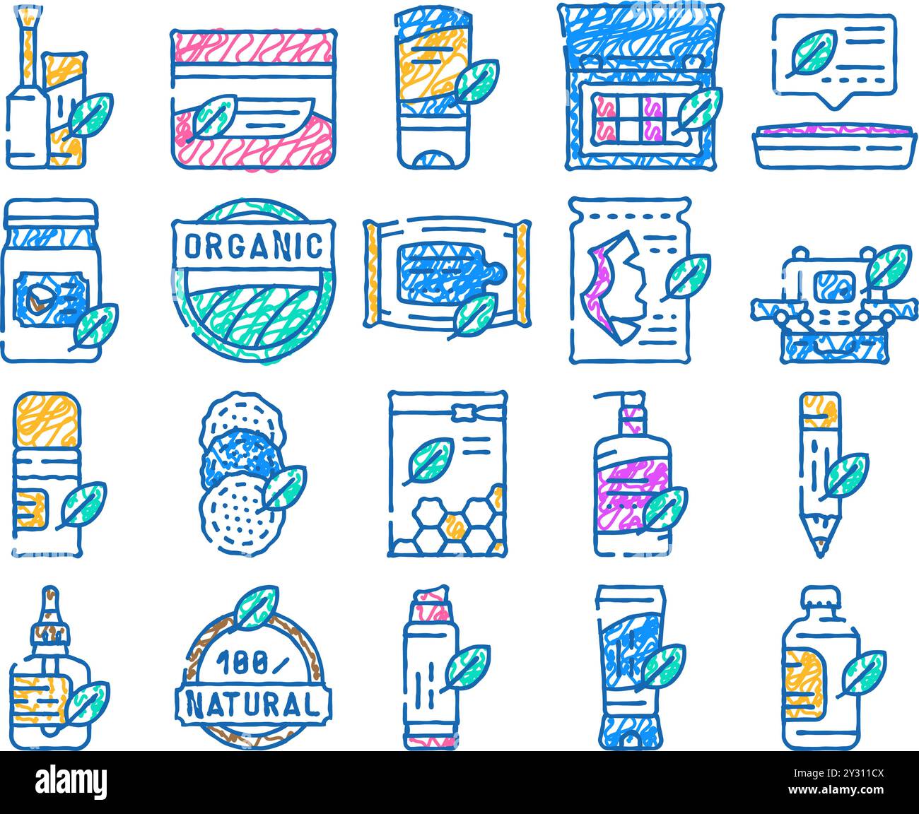 organic cosmetics icon hand drawn Stock Vector Image & Art - Alamy