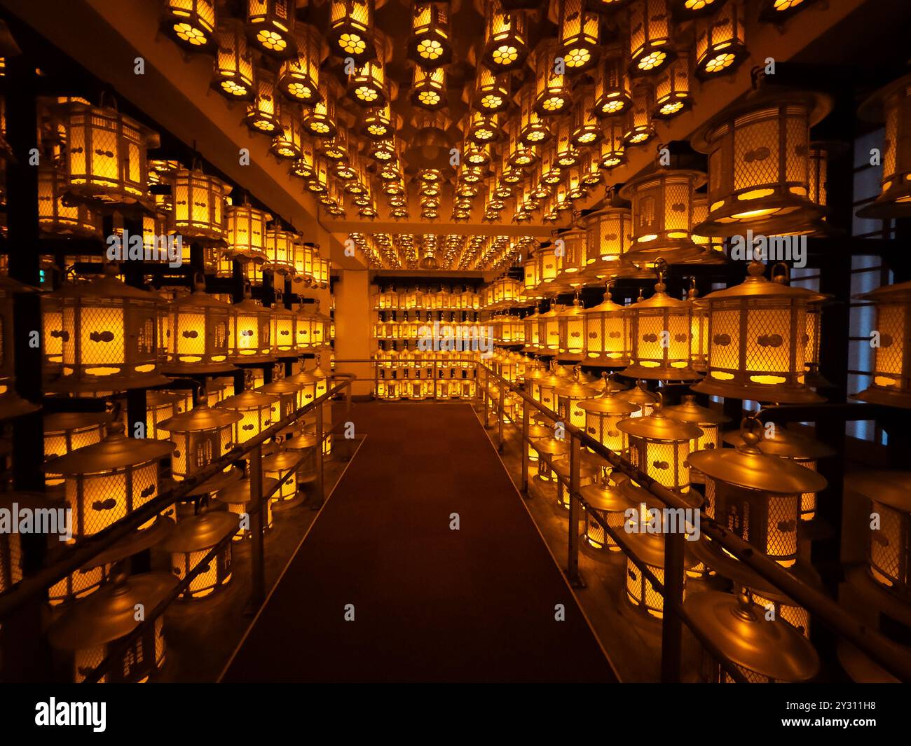 Torodo Hall, the Hall of Lanterns, in Okunoin, Wakayama, Japan Stock ...