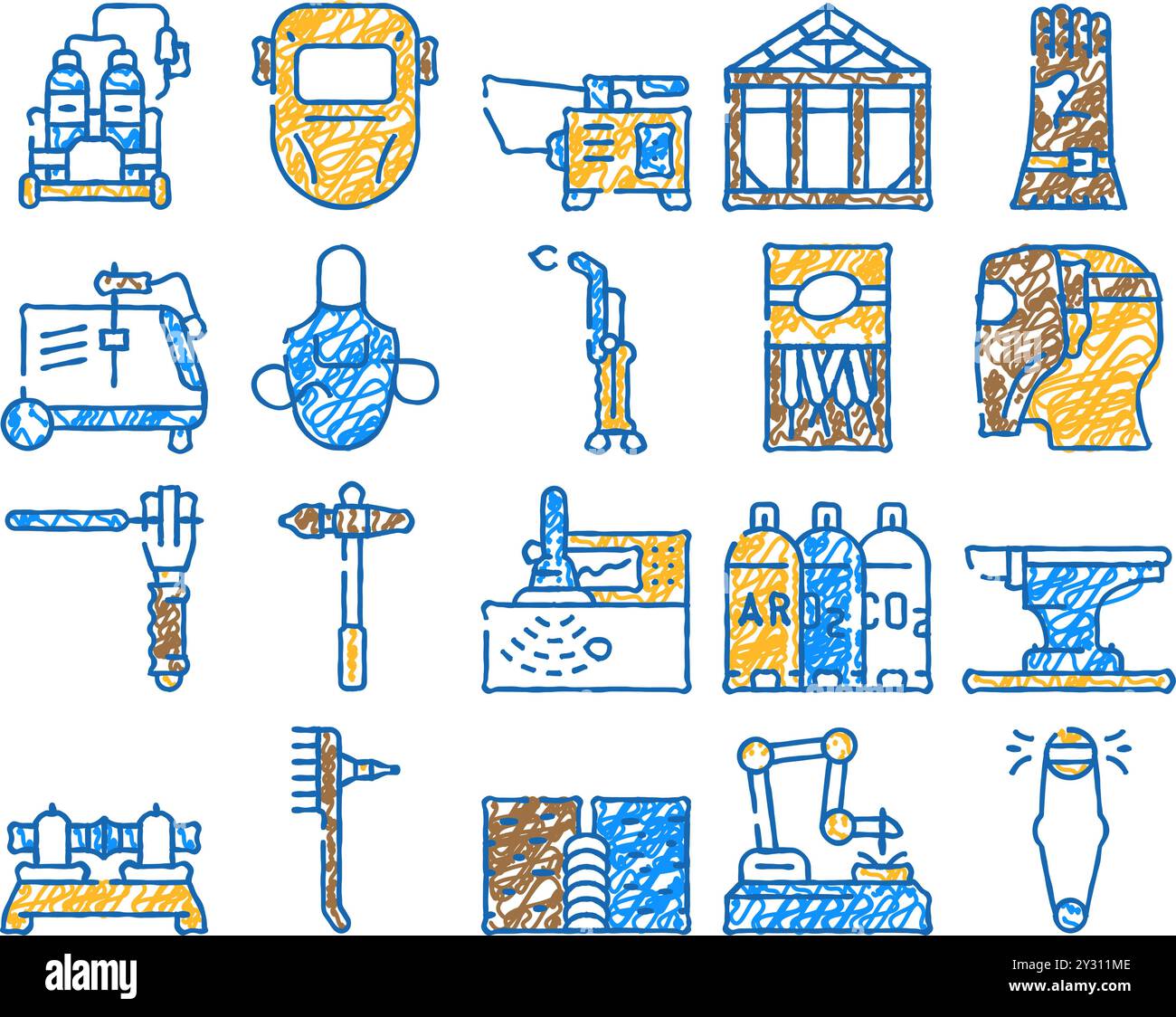 welding engineering icon hand drawn Stock Vector Image & Art - Alamy