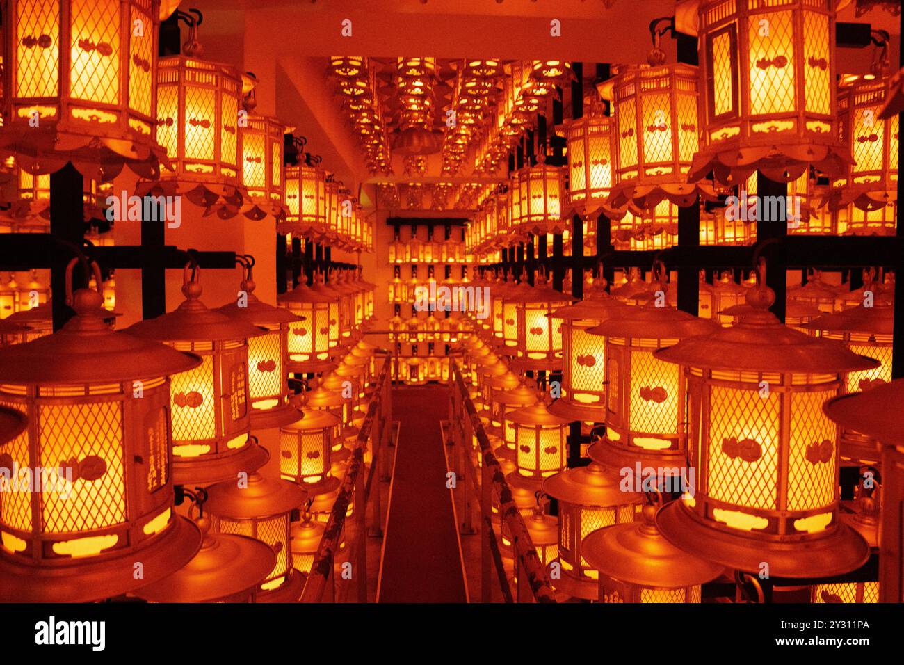 Torodo Hall, the Hall of Lanterns, in Okunoin, Wakayama, Japan Stock ...