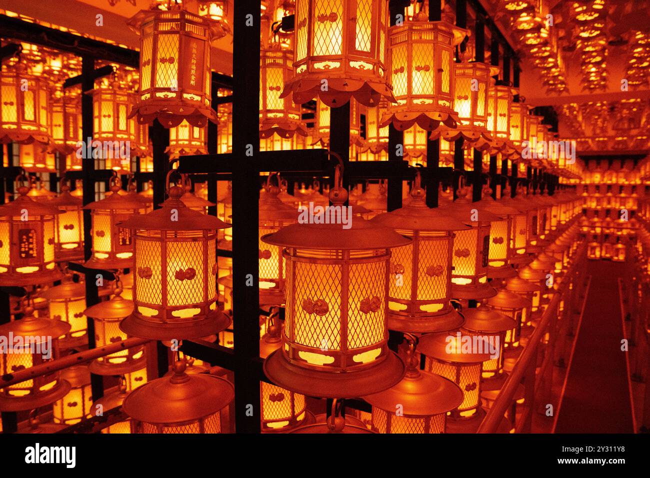 Torodo Hall, the Hall of Lanterns, in Okunoin, Wakayama, Japan Stock ...