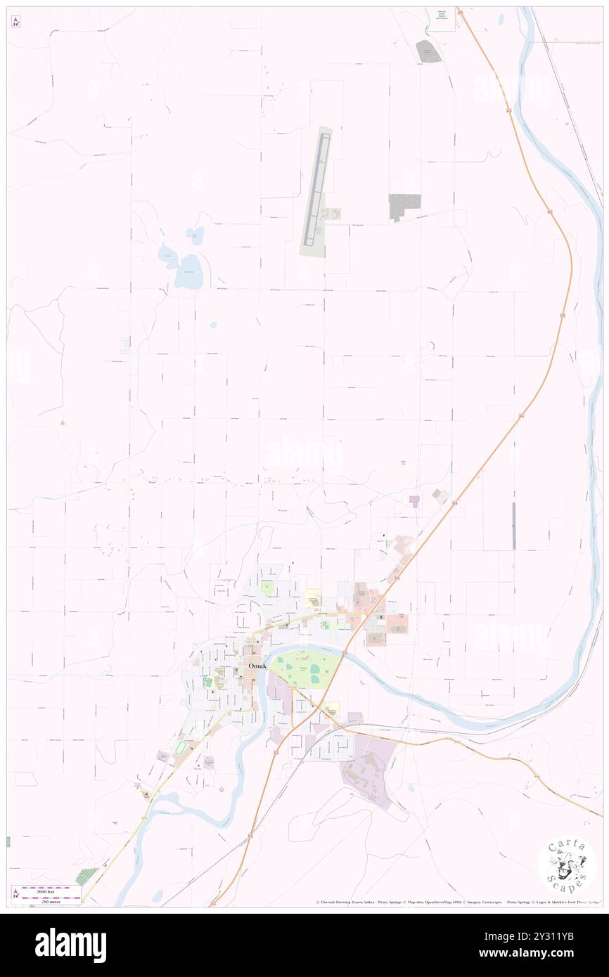 Omak washington map Cut Out Stock Images & Pictures - Alamy