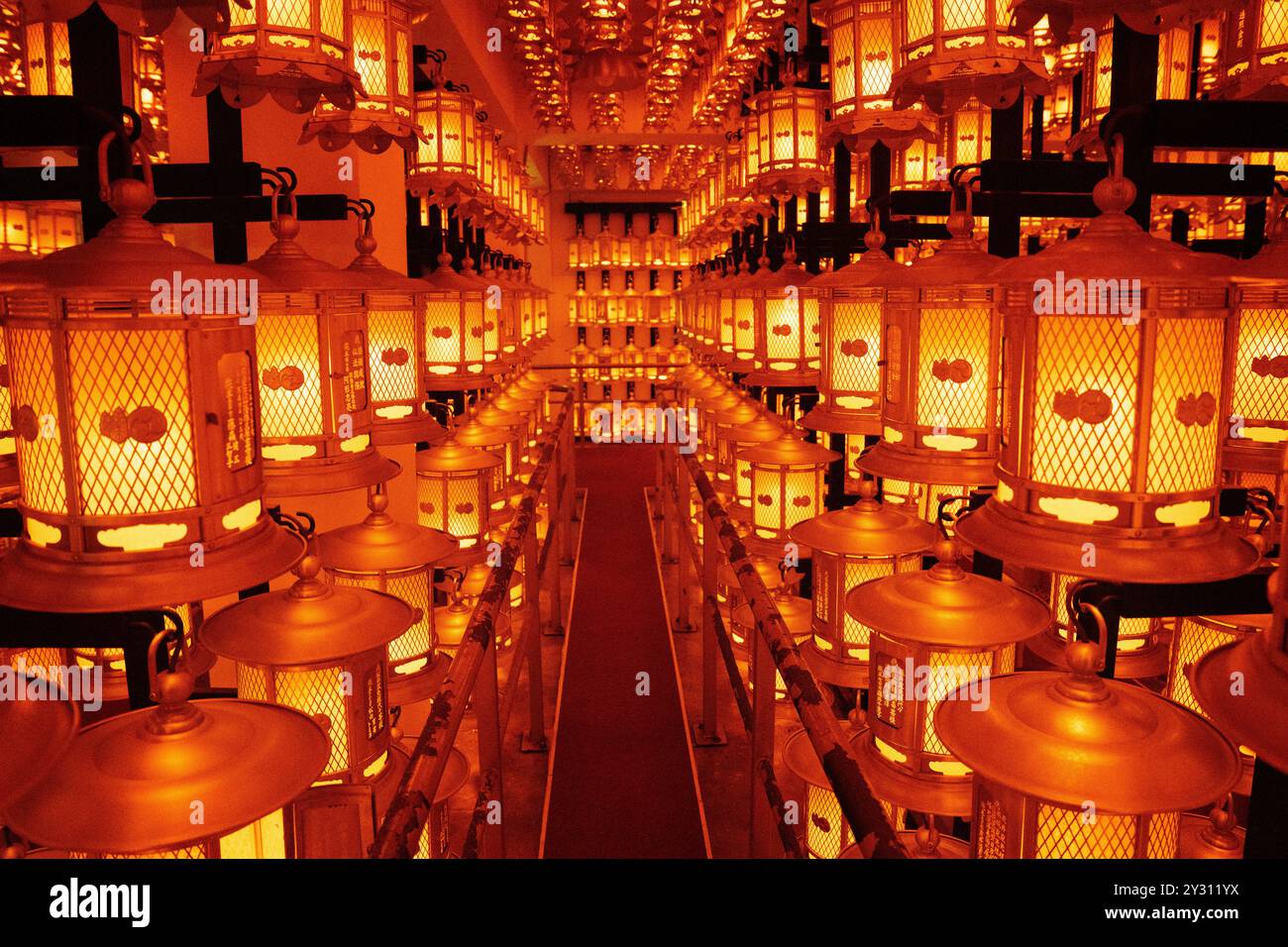 Torodo Hall, the Hall of Lanterns, in Okunoin, Wakayama, Japan Stock ...