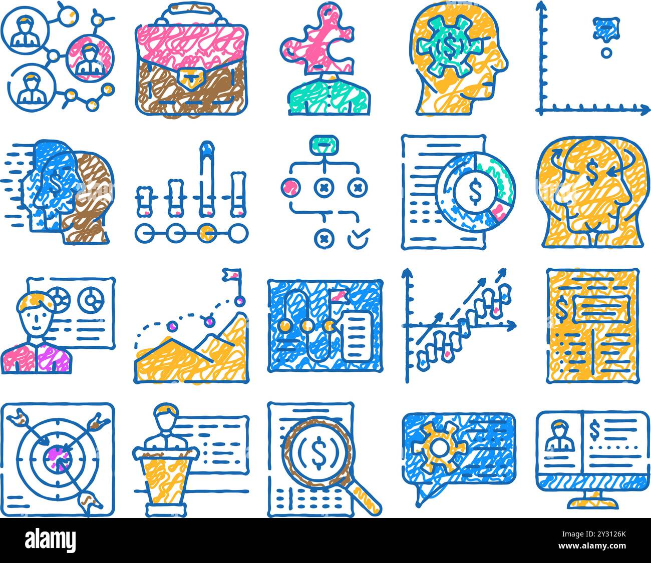 Business processes drawn on Stock Vector Images - Alamy