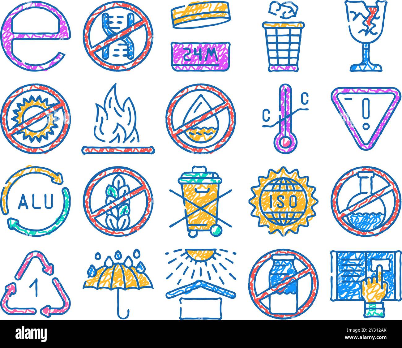 packaging industrial marking icon hand drawn Stock Vector Image & Art ...