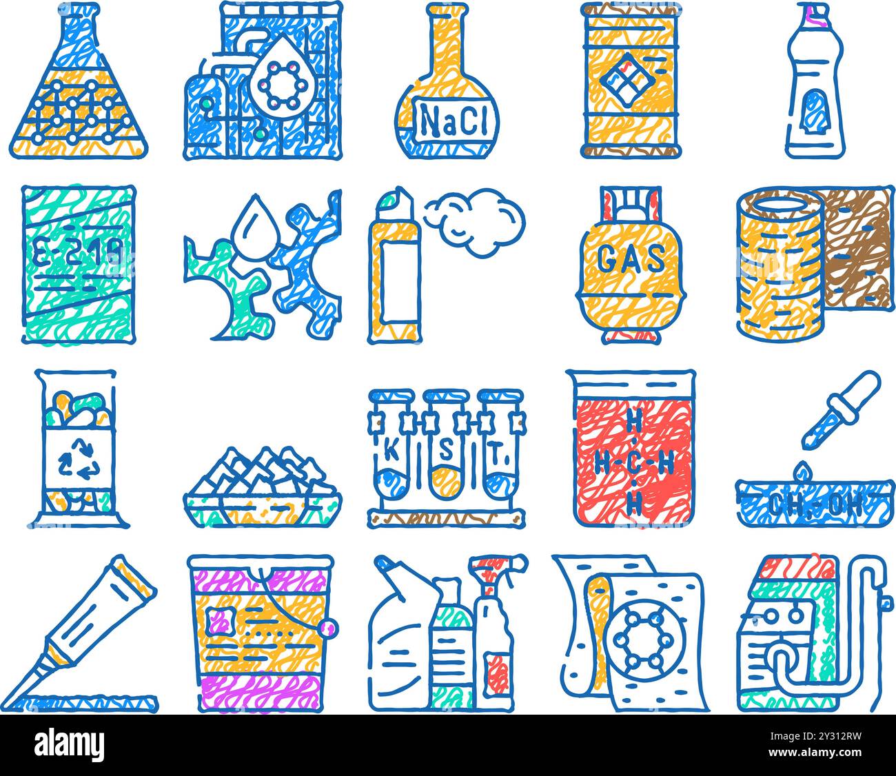 chemical industry production icon hand drawn Stock Vector Image & Art ...