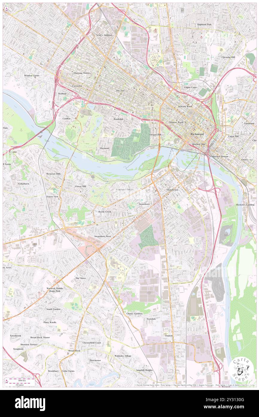 Woodland Park, City of Richmond, US, United States, Virginia, N 37 31 ...