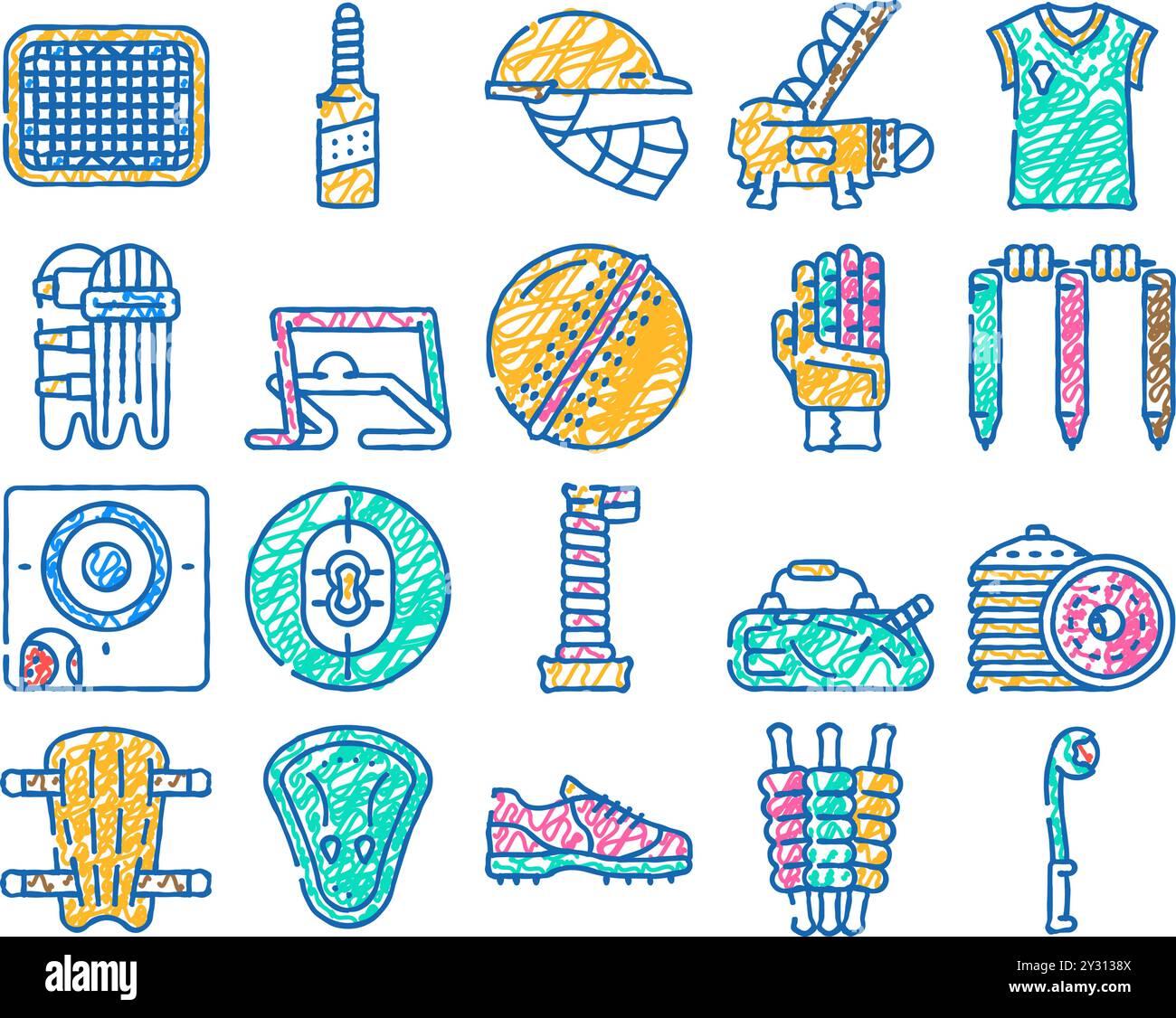 Cricket ball bat hand Stock Vector Images - Alamy