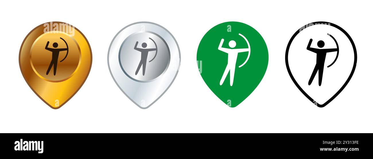 Archery location sport area practice map destination pinpoint direction ...